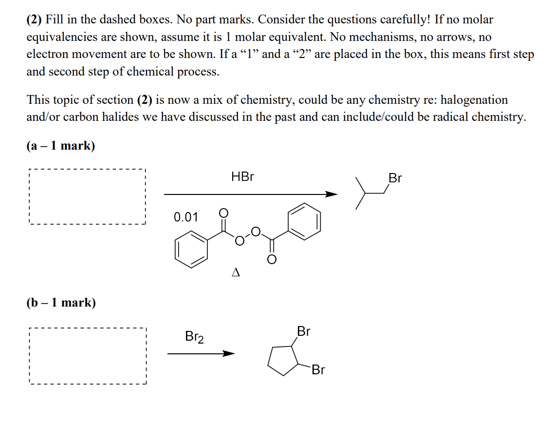 Solved (2) Fill in the dashed boxes. No part marks. Consider | Chegg.com