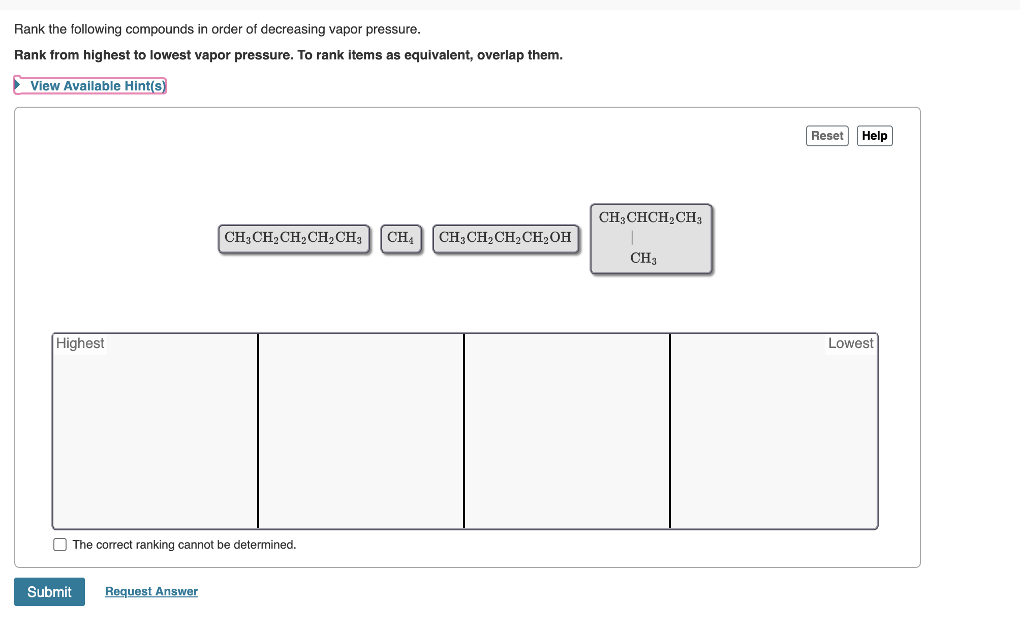 Solved Rank The Following Compounds In Order Of Decreasing