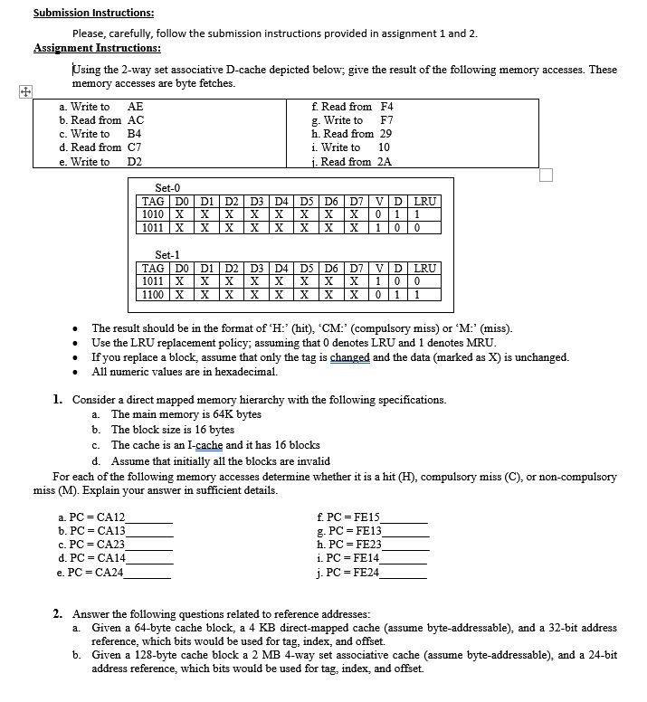 Solved Submission Instructions: Please, carefully, follow | Chegg.com