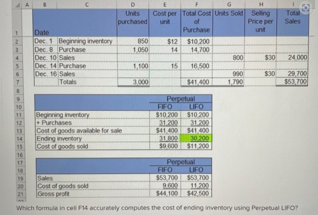 Solved Multiple Choice =+(D7⋅G4)∘E3 =F7.G4∗E2 =+4+H4 | Chegg.com
