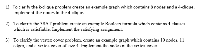 1) To clarify the k-clique problem create an example | Chegg.com