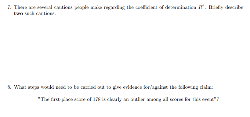 Solved 7. There are several cautions people make regarding | Chegg.com