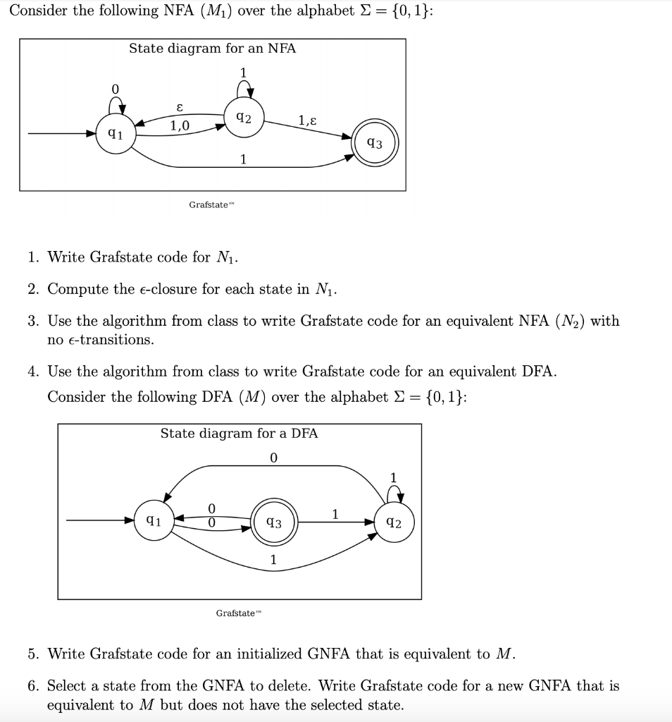 Consider the following NFA (M) over the alphabet ? = | Chegg.com