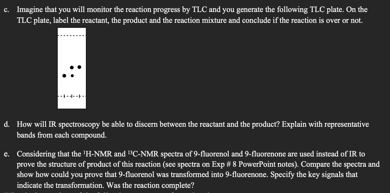 Solved c. Imagine that you will monitor the reaction | Chegg.com