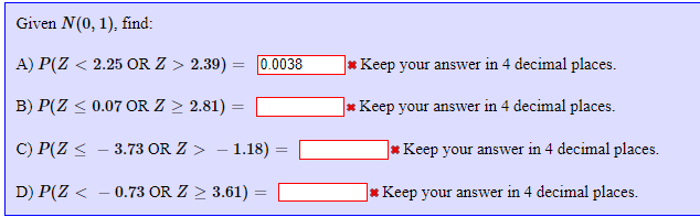 Solved Provided N(0, 1) and without using the LSND program, | Chegg.com