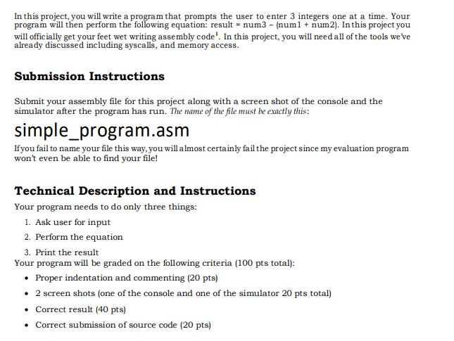 In this project, you will write a program that | Chegg.com