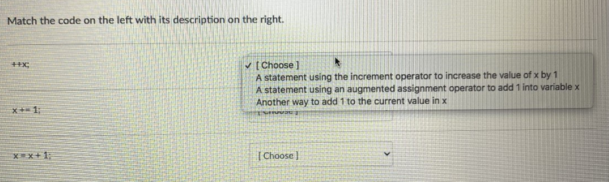 Solved Match the statement on the left with its description | Chegg.com