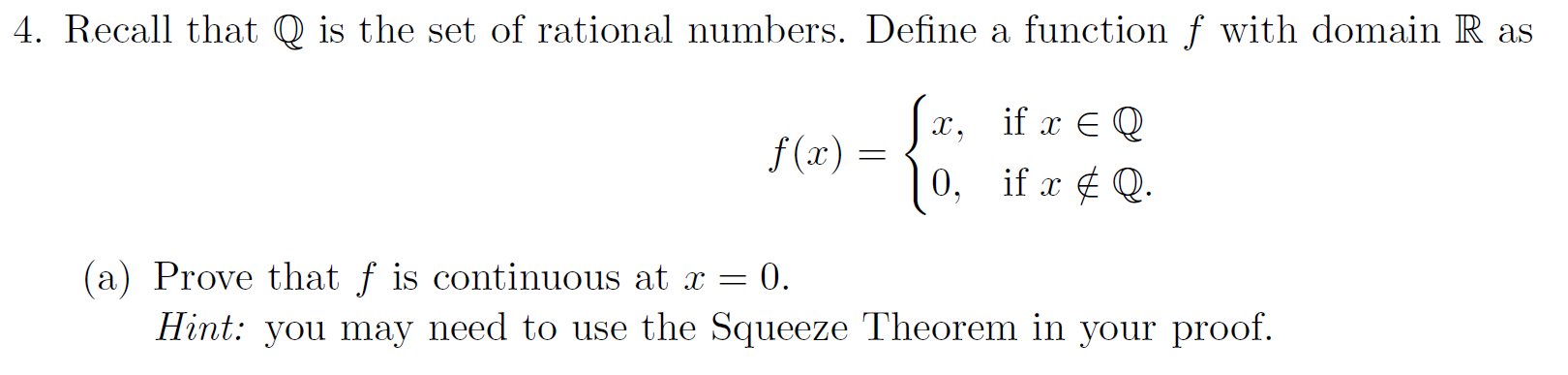 Solved Recall that Q is ﻿the set of ﻿rational numbers. | Chegg.com