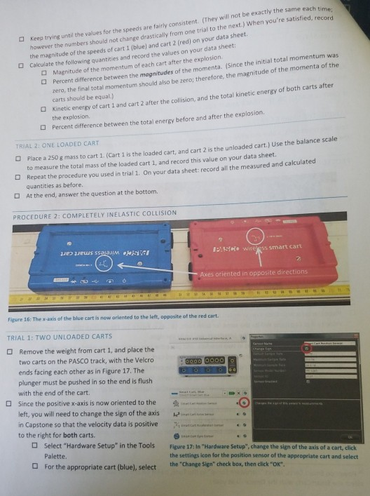 Solved PROCEDURE INITIAL SETUP LEVEL THE TRACK As in | Chegg.com