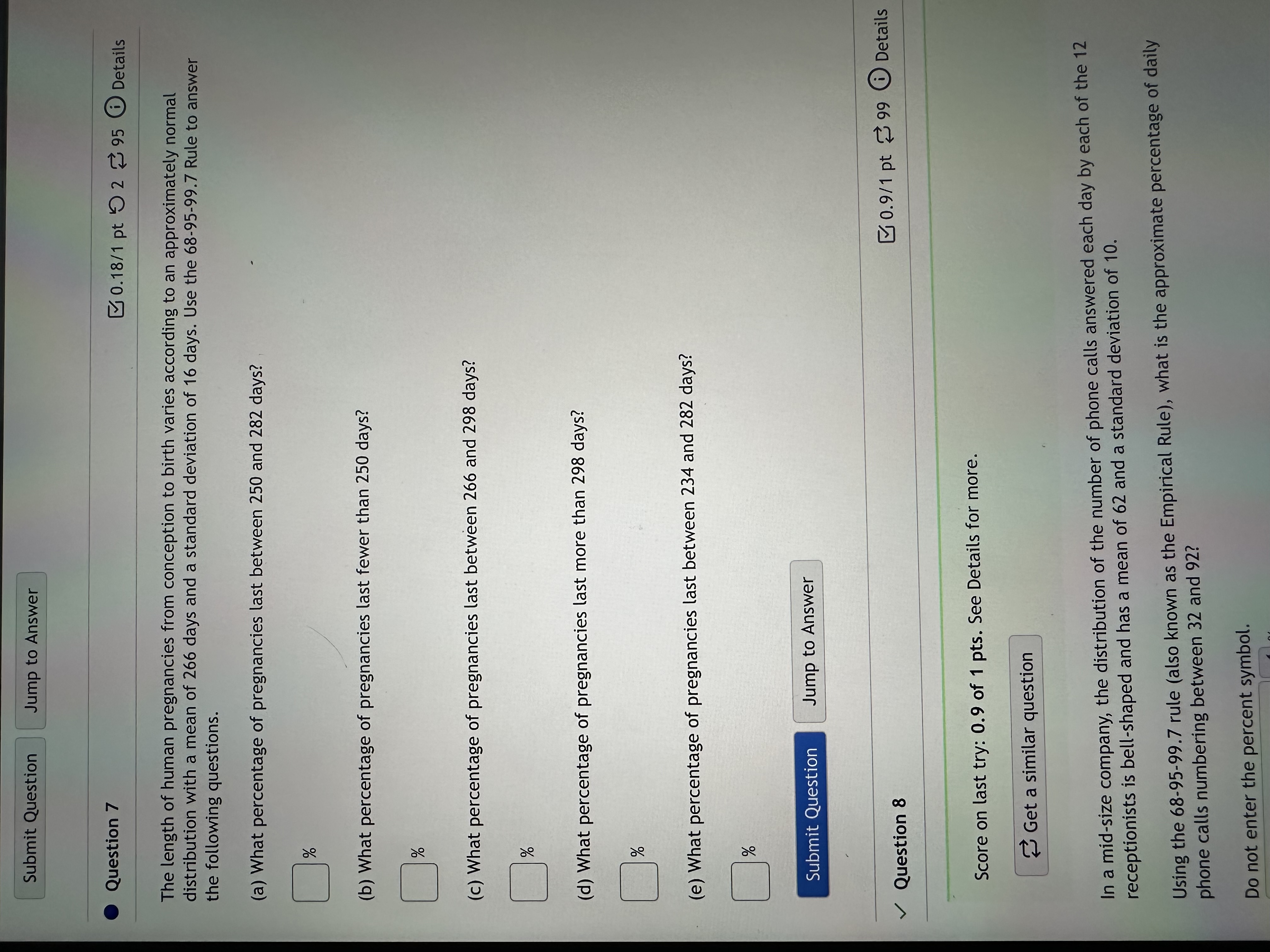 Solved The length of human pregnancies from conception to | Chegg.com