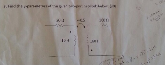 Solved 3. Find the y-parameters of the given two-port | Chegg.com