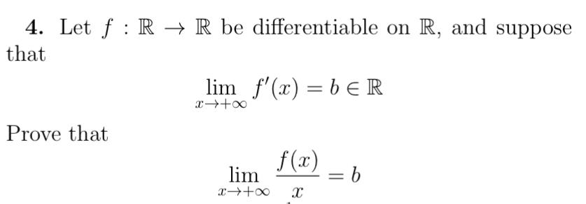 Solved 4. Let f:R→R be differentiable on R, and suppose that | Chegg.com