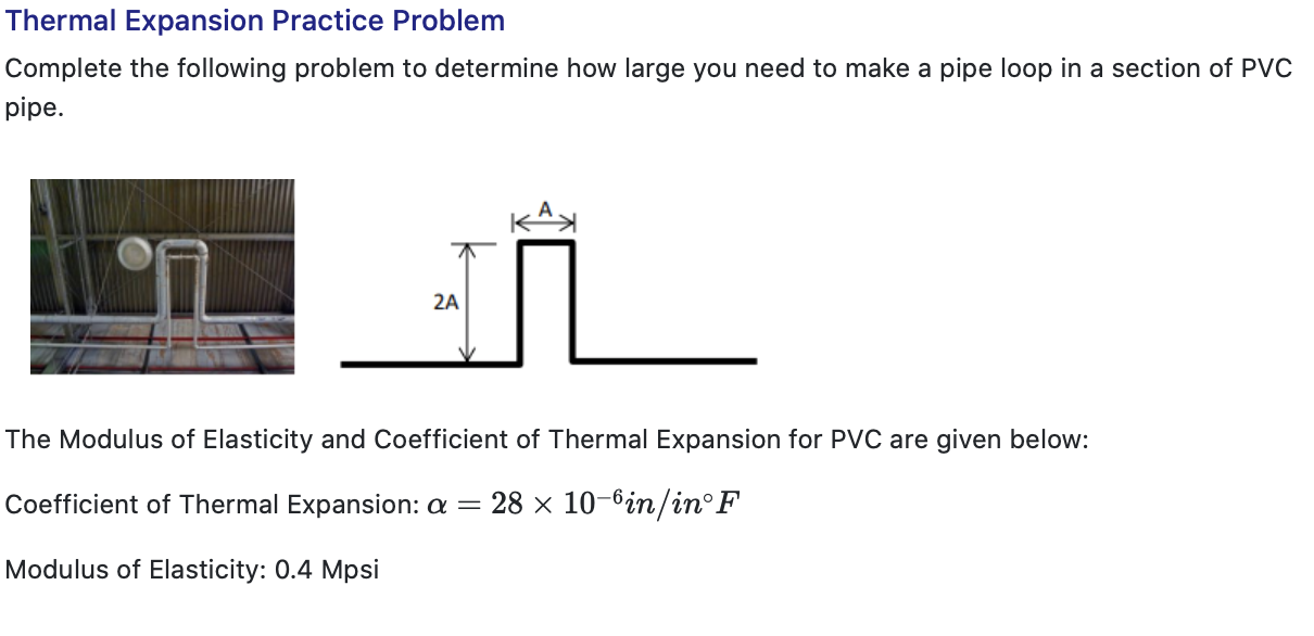 Solved Thermal Expansion Practice Problem Complete the | Chegg.com