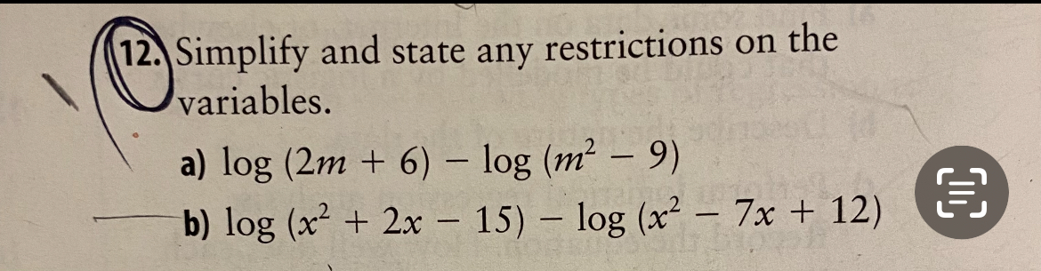 Solved Simplify and state any restrictions on | Chegg.com