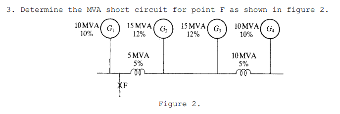 Solved 3. Determine the MVA short circuit for point F as | Chegg.com