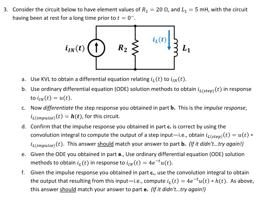 Solved Consider the circuit below to have element values of | Chegg.com