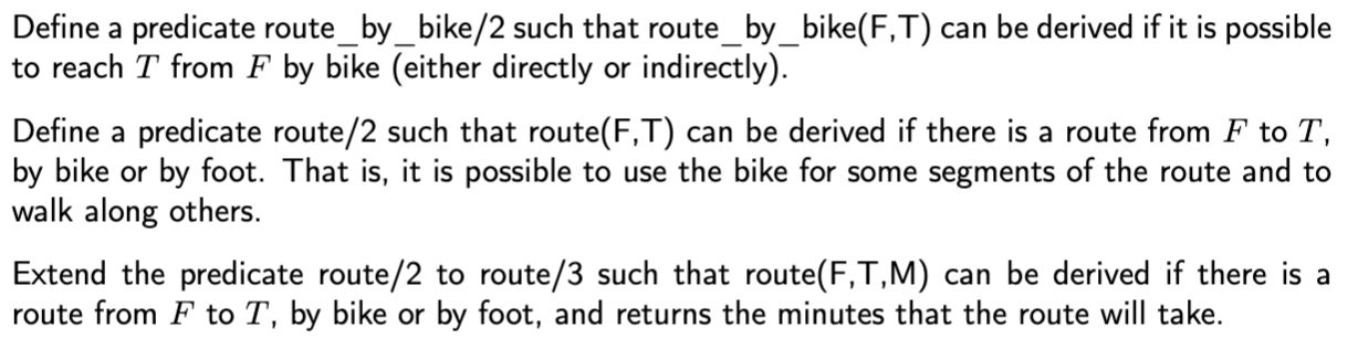 Do The Following Question In Prolog The Question The 