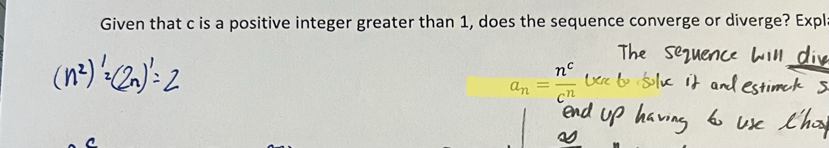 Solved Given that c is a positive integer greater than 1 , | Chegg.com