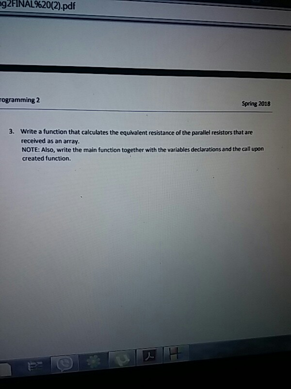 Solved g2FINAL %20(2).pdf rogramming 2 Spring 2018 3. Write | Chegg.com