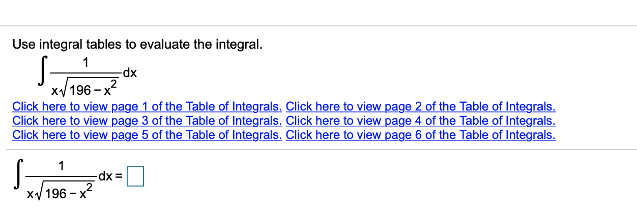 Solved Use integral tables to evaluate the integral. 1 s- dx | Chegg.com