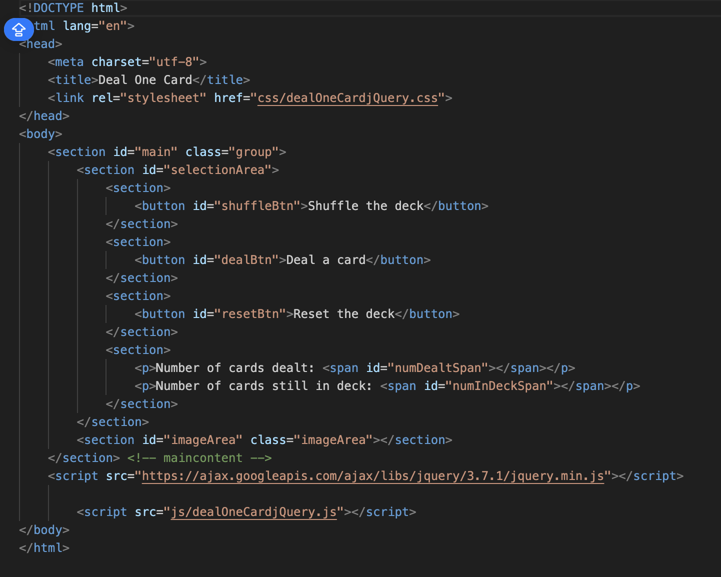 Solved CGS 2820: JavaScriptOpen the HTML file in your | Chegg.com