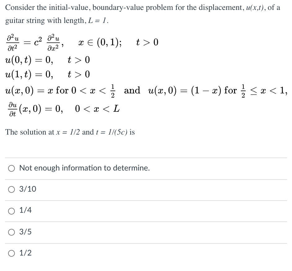 Solved Consider the initial-value, boundary-value problem | Chegg.com