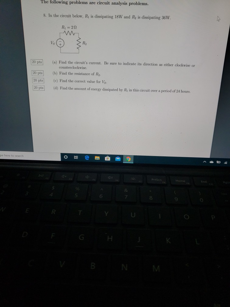 Solved The following problems are circuit analysis problems. | Chegg.com