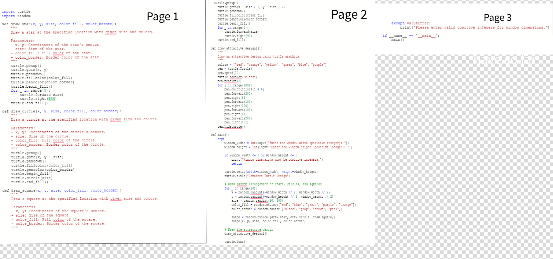 Solved This project assumes that Project Turtle Landscape or | Chegg.com