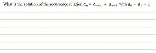 Solved Let {an} be sequence that satisfies the recurrence | Chegg.com