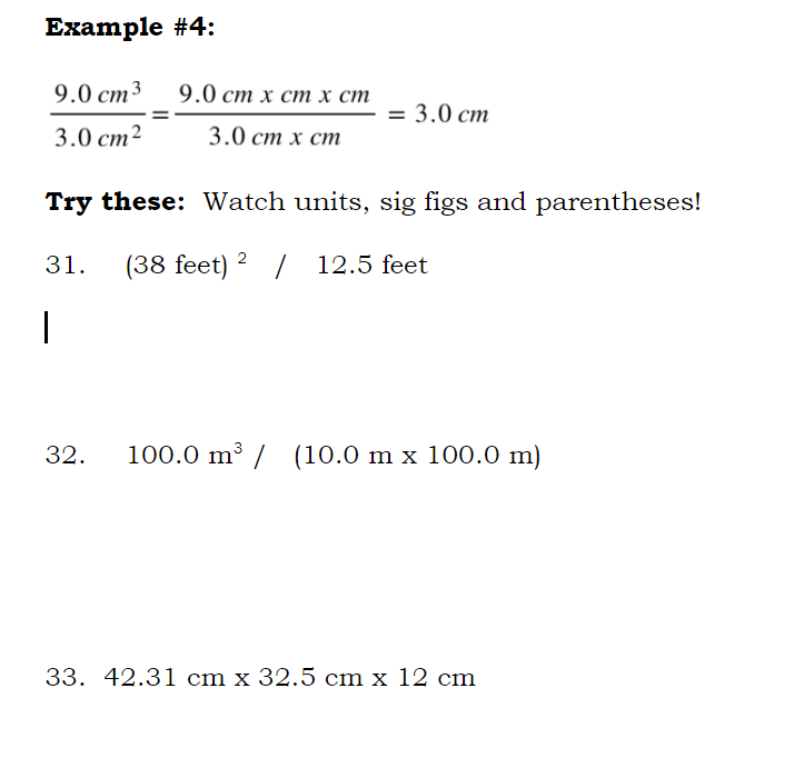 Solved Example #4: 9.0 cm3 9.0 cm x cm x cm 3.0 cm x cm = | Chegg.com