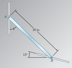 Solved The motion of rod AB is guided by pins attached at A | Chegg.com
