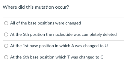 Solved What type of mutation has occurred? The entire | Chegg.com