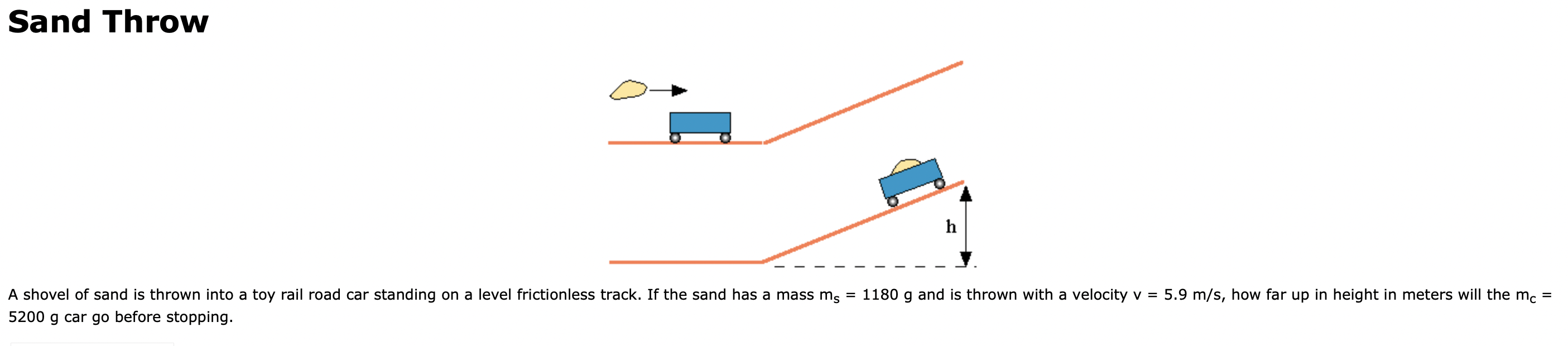 Solved Sand Throw 5200 g car go before stopping. | Chegg.com