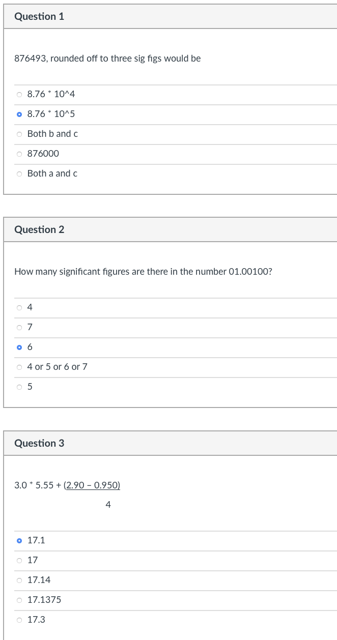 Solved Question 1 876493, rounded off to three sig figs | Chegg.com