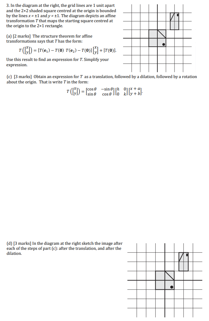 Solved 3. In the diagram at the right, the grid lines are 1 | Chegg.com