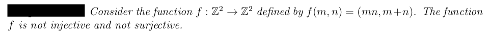 Solved = Consider the function f : Z2 → Z2 defined by f(m, | Chegg.com