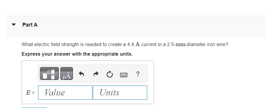 Solved What electric field strength is needed to create a | Chegg.com