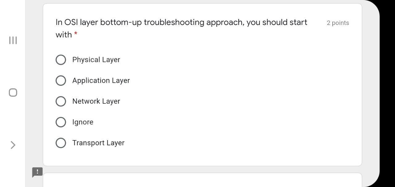 Solved In OSI layer bottom-up troubleshooting approach, you | Chegg.com