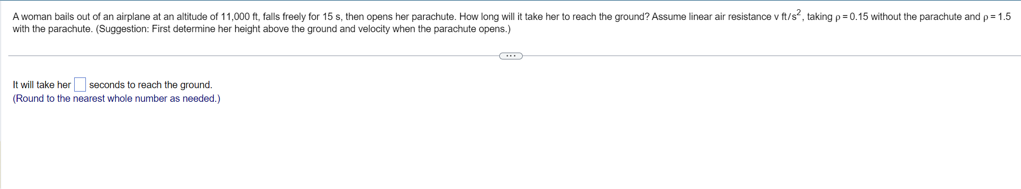 Solved with the parachute. (Suggestion: First determine her | Chegg.com