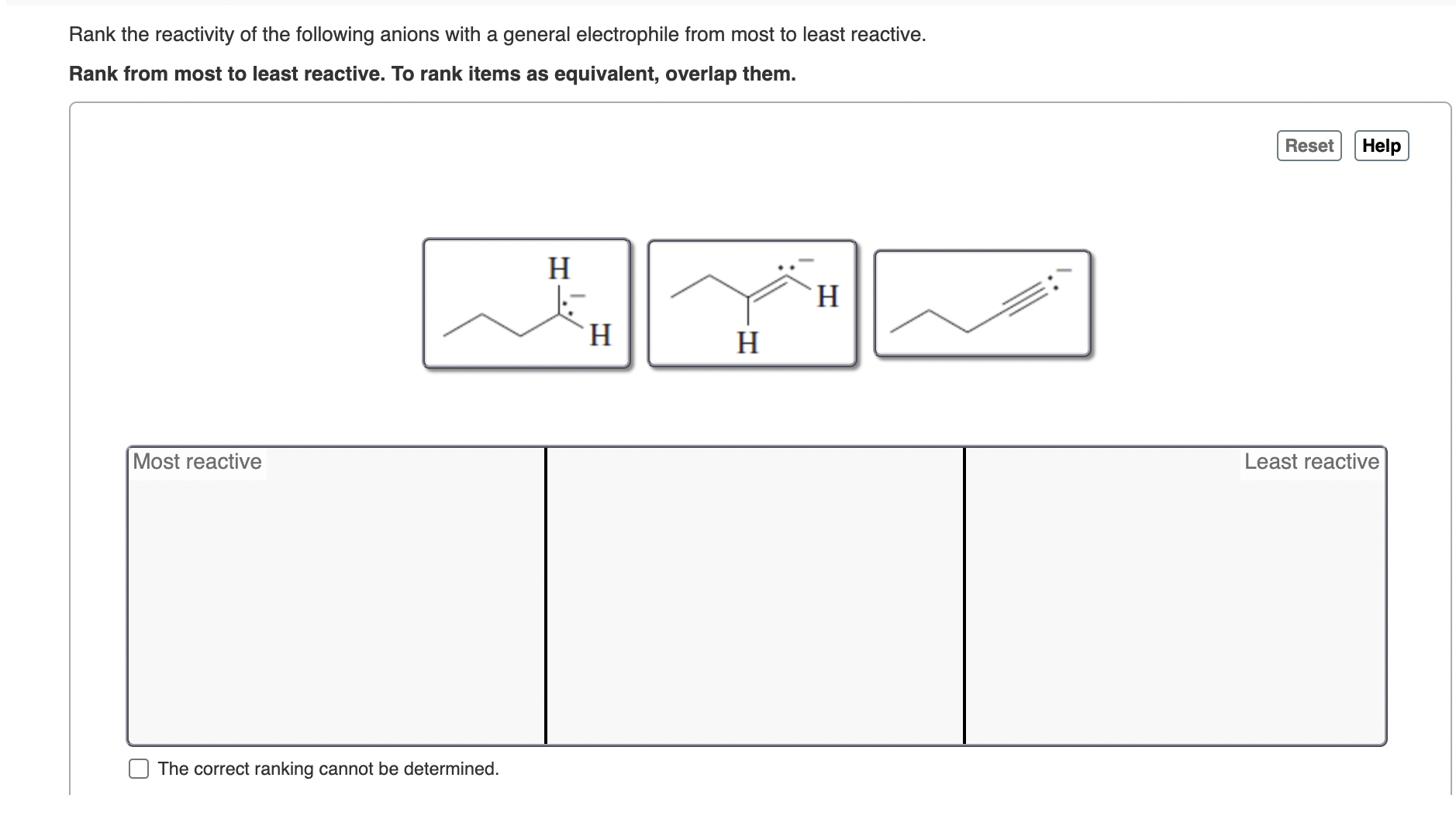 Solved Rank the reactivity of the following anions with a | Chegg.com
