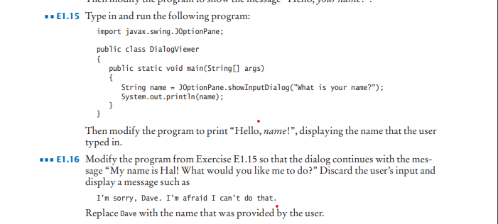 Solved E1.15 Type in and run the following program: import | Chegg.com