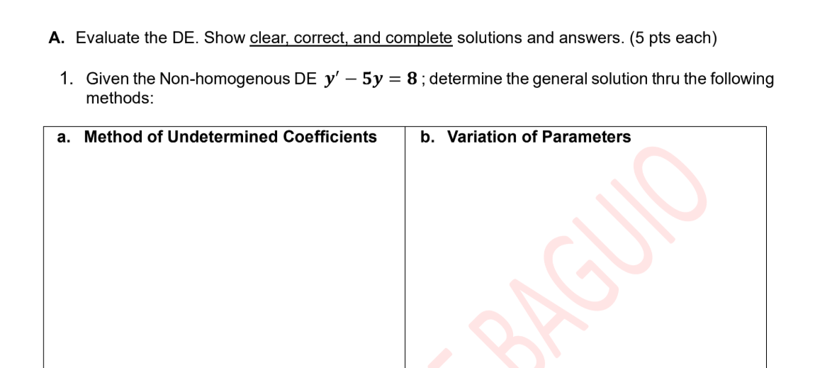 Solved Course: Civil Engineering Subject: Differential | Chegg.com