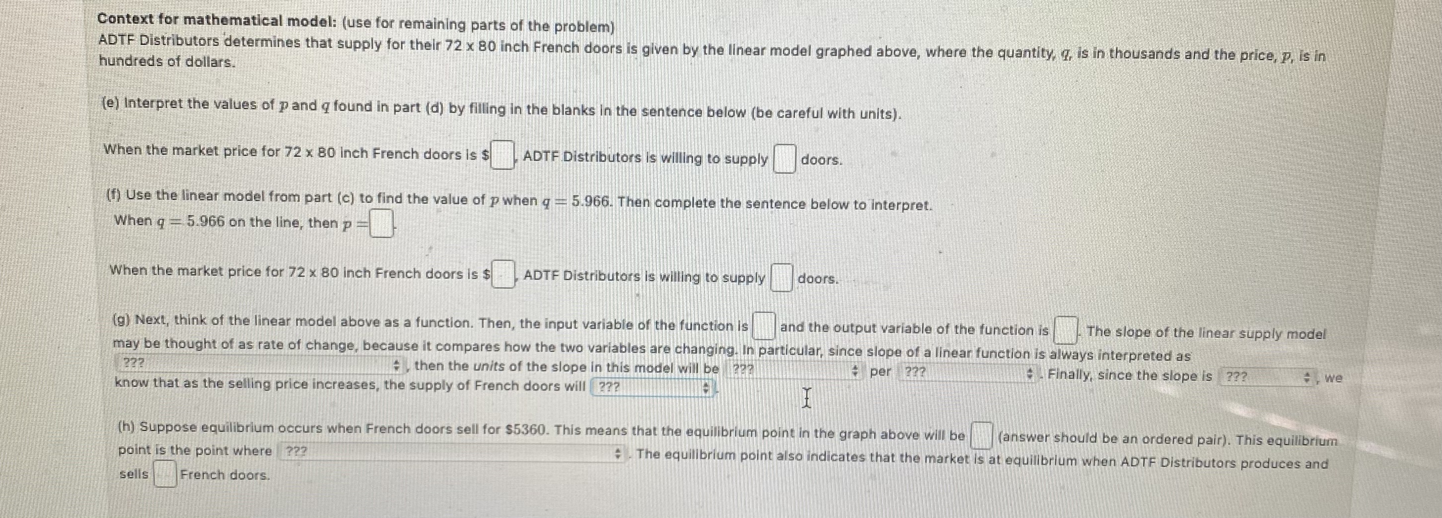 Solved The applet above shows that graph of a line in the | Chegg.com
