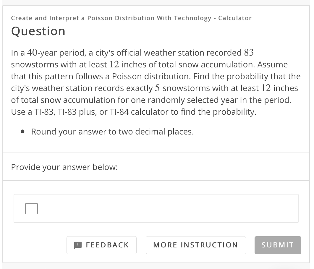 Solved Create and interpret a Poisson Distribution With | Chegg.com