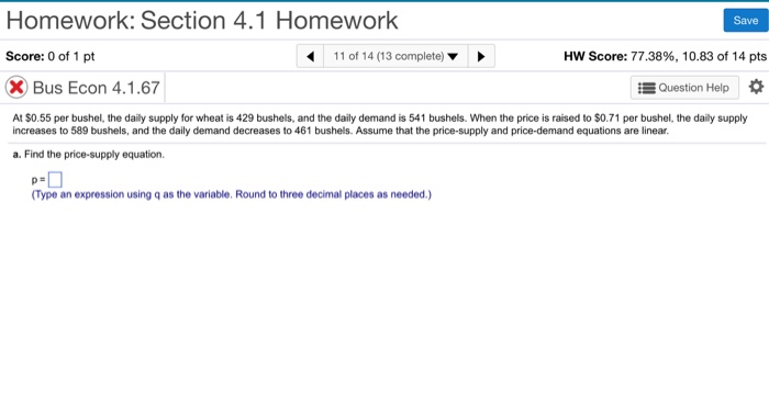 Solved Homework Section 4 1 Homework Score 0 Of 1 Pt Xbus
