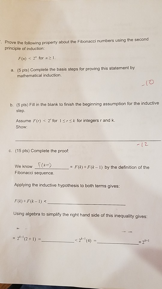 Solved Prove the following property about the Fibonacci | Chegg.com