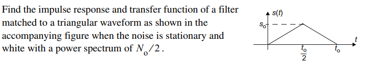Solved Find the impulse response and transfer function of a | Chegg.com