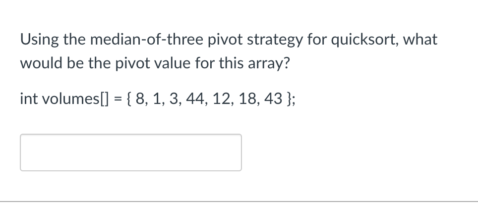 Solved Given the below array of integers, assume that | Chegg.com