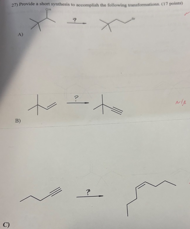 Solved Provide a short synthesis to accomplish the following | Chegg.com