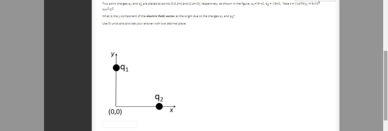 Solved Two point charges 94 and az are placed at points | Chegg.com